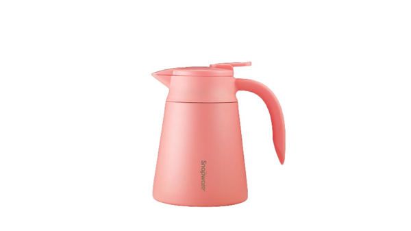 【CorelleBrands 康寧餐具】內陶瓷噴塗咖啡壺-1130ml-粉 - 全聯全電商