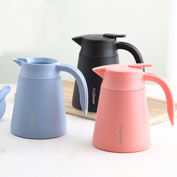 【CorelleBrands 康寧餐具】內陶瓷噴塗咖啡壺-1130ml-粉 - 全聯全電商