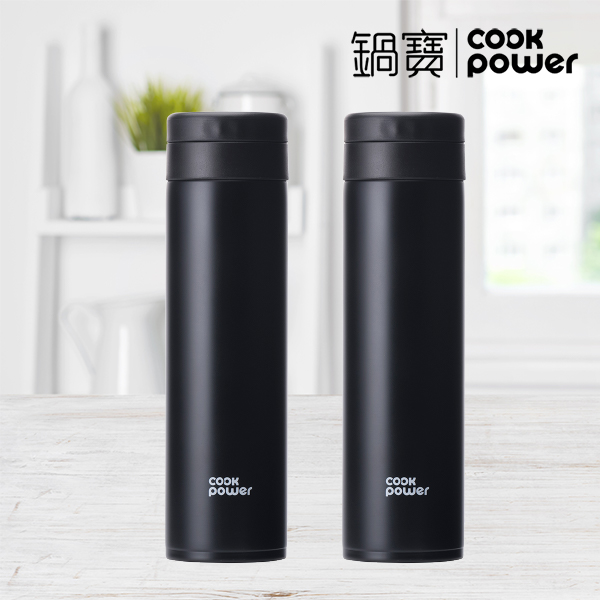 【CookPower 鍋寶】超真空輕量保溫杯 550ml 暮光黑 - 全聯全電商