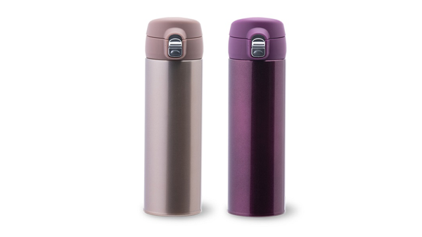 【CookPower 鍋寶】316超輕量保溫杯 480ml 玫瑰金+神秘紫 2入 - 全聯全電商