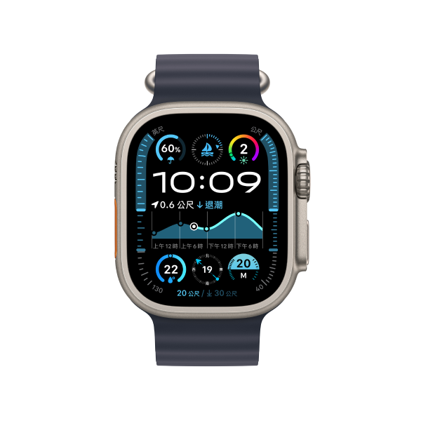 【Apple】Apple Watch U2 L49鈦色/海軍海洋錶帶MX4D3TA/A - 全聯全電商
