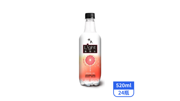 【悅氏】Light氣泡水-葡萄柚口味520mlx24瓶 - 全聯全電商